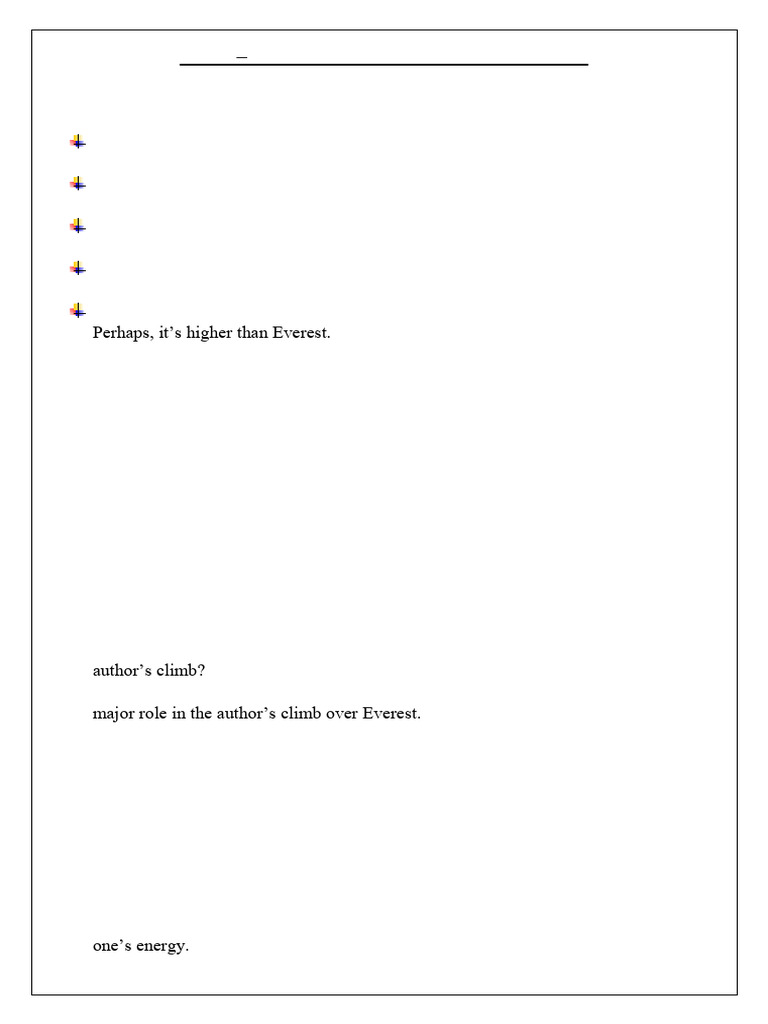 UNIT - 5 Notes (Prose & Poem) | PDF | Mount Everest | Mountaineering