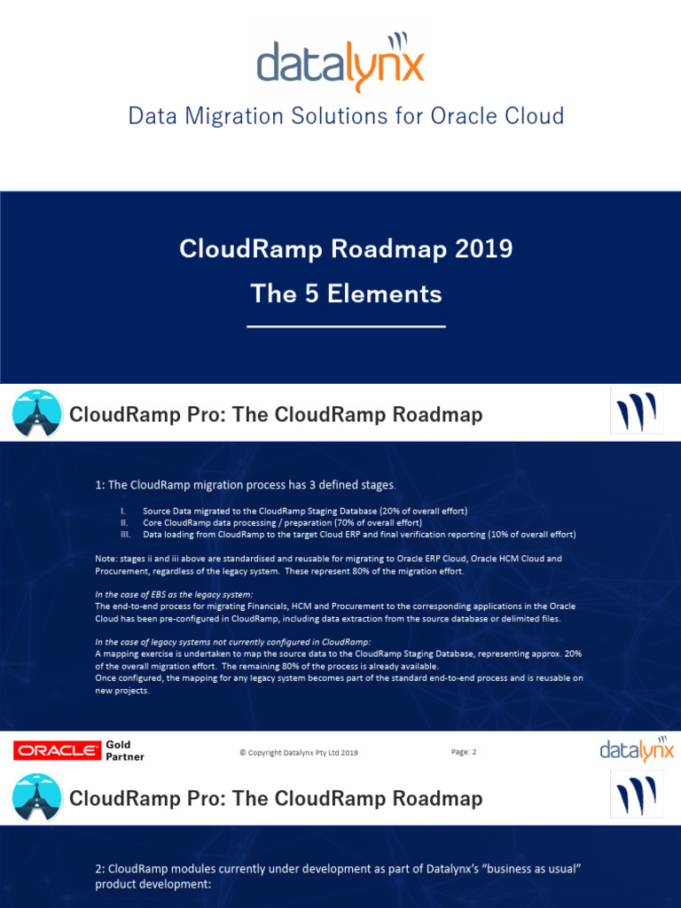 The CloudRamp Roadmap 2019 2 | PDF | Enterprise Resource Planning | Oracle Corporation