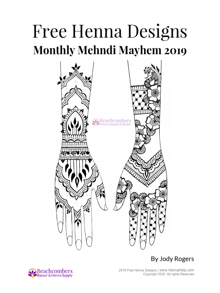 2019 Free Henna Design Collection | PDF | Copyright | All Rights Reserved