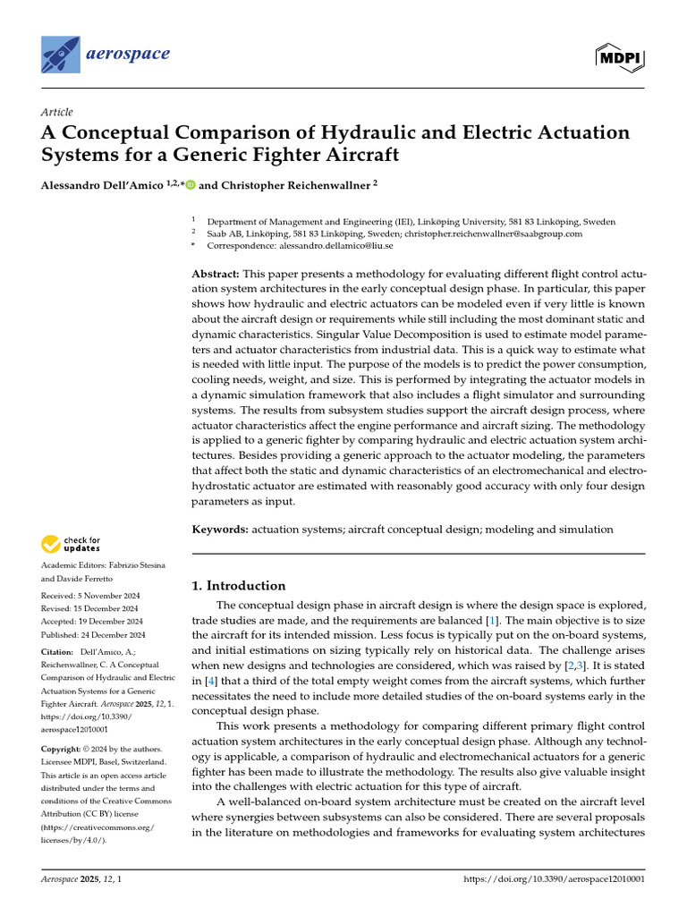 A Conceptual Comparison of Hydraulic and Electric | PDF | System | Actuator