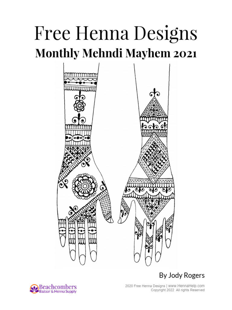 2021-MMM-Free-Henna-Designs-r | PDF | Copyright | All Rights Reserved
