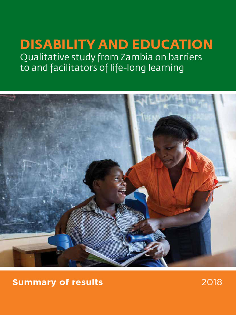Zambia NDS Disability and Education 2015 | PDF | Inclusion (Education ...