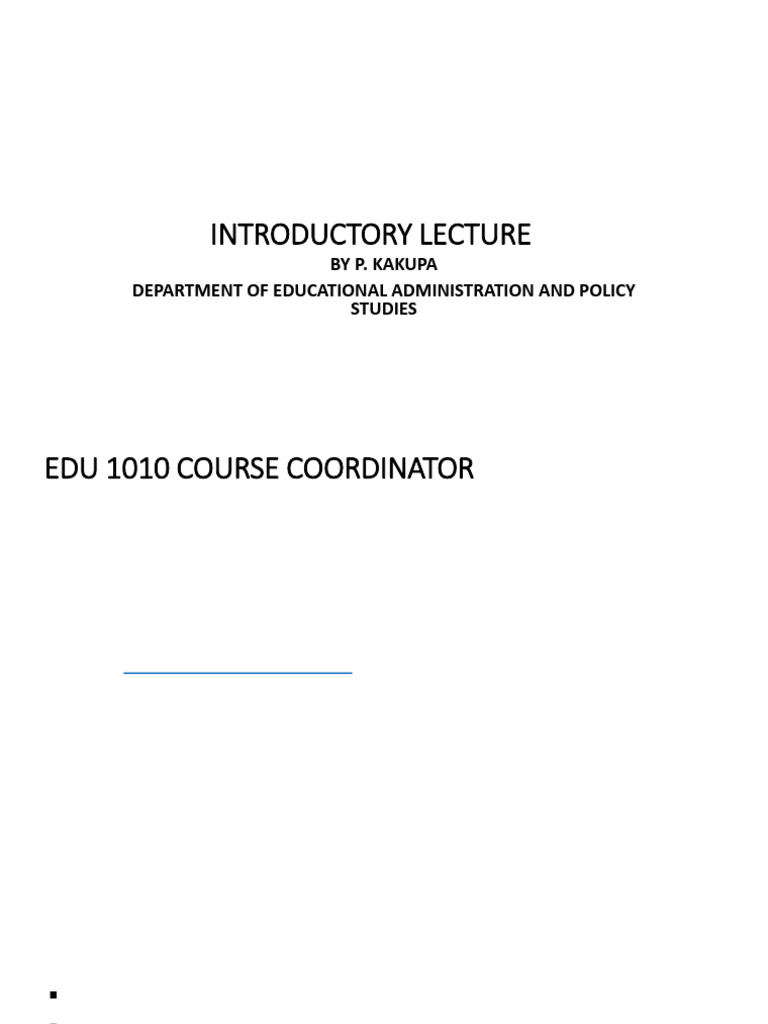 Edu 1010 Notes-1 | PDF | Literacy | Philosophy Of Education