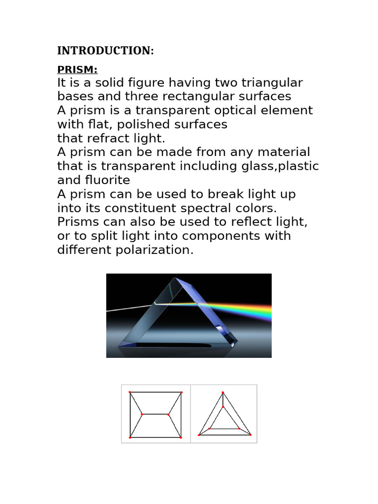 Prism Physics Project | PDF | Refraction | Refractive Index