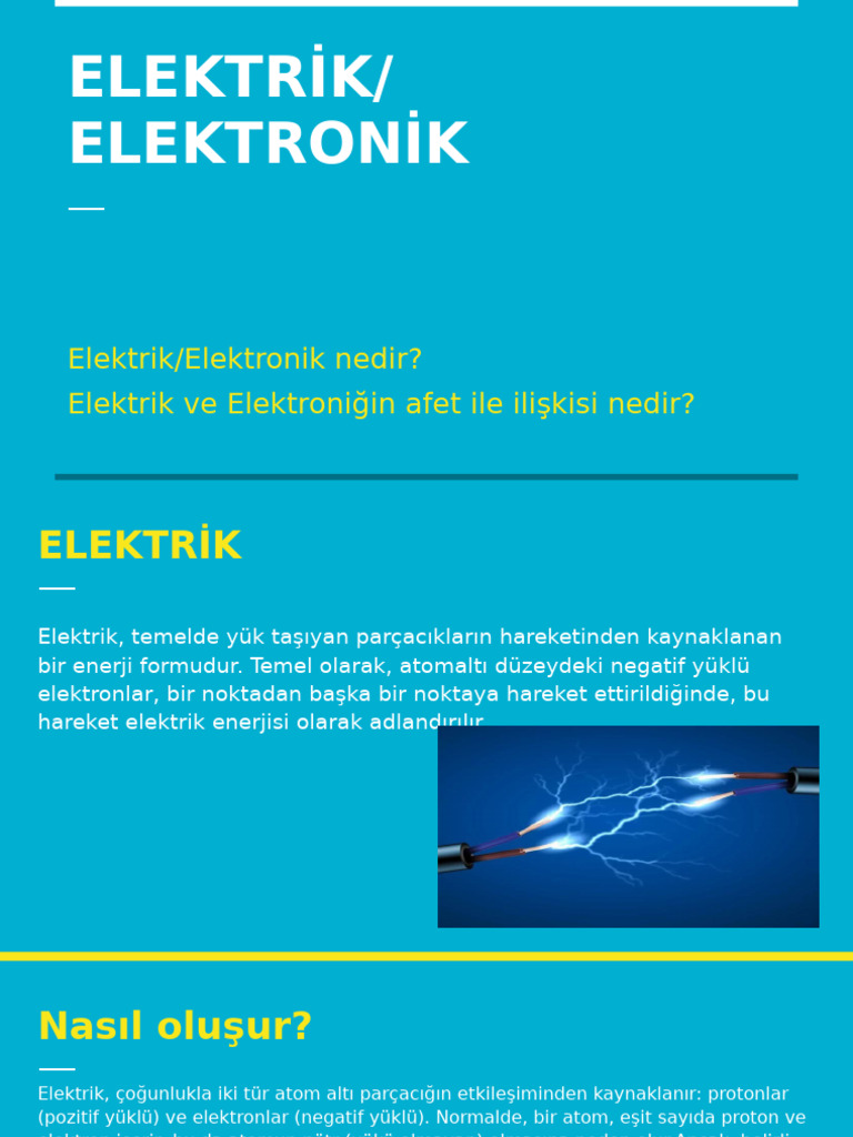 Elektri̇k Elektroni̇k | PDF