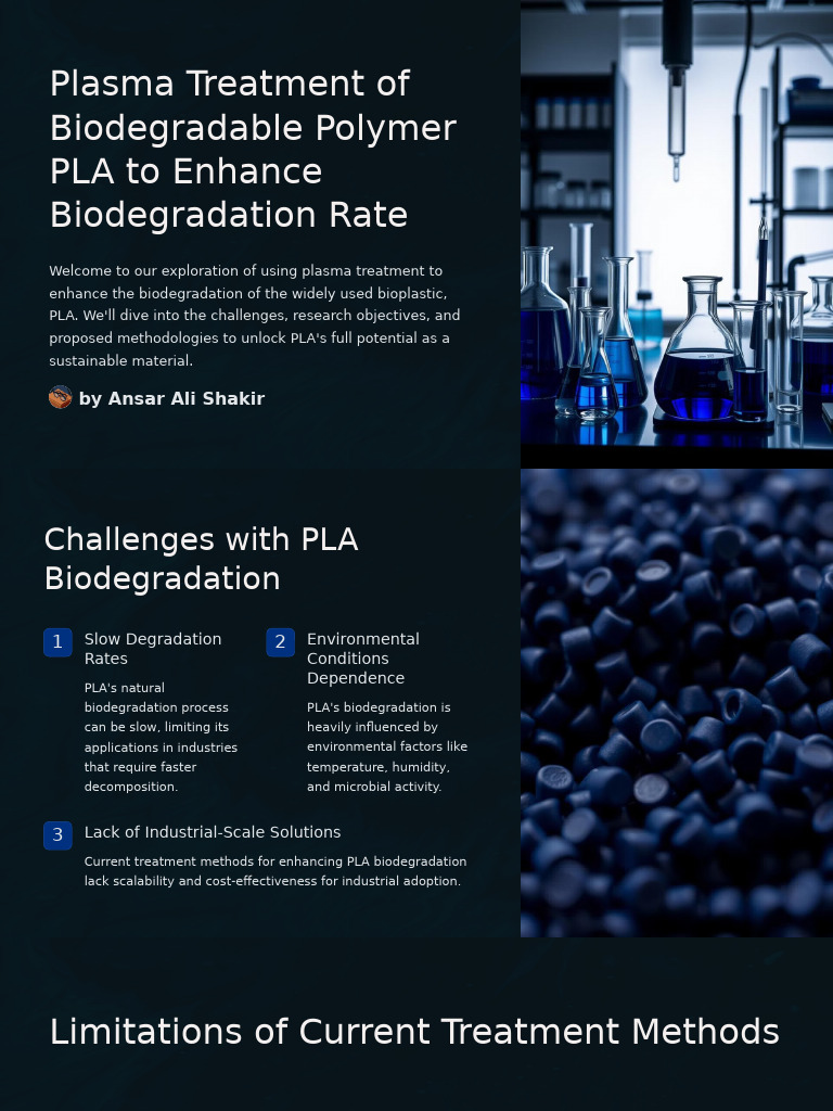 Plasma Treatment of Biodegradable Polymer PLA To Enhance Biodegradation ...