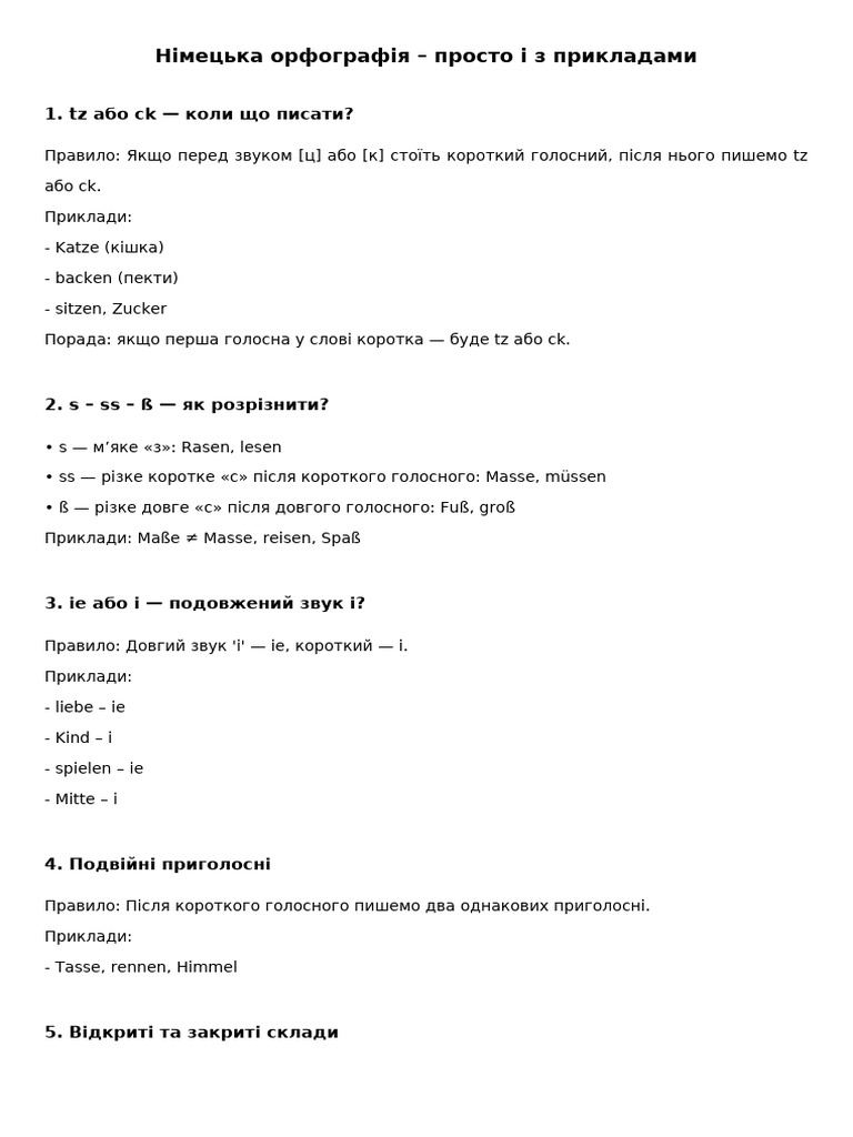 Nimetska Ortografia Prosto | PDF