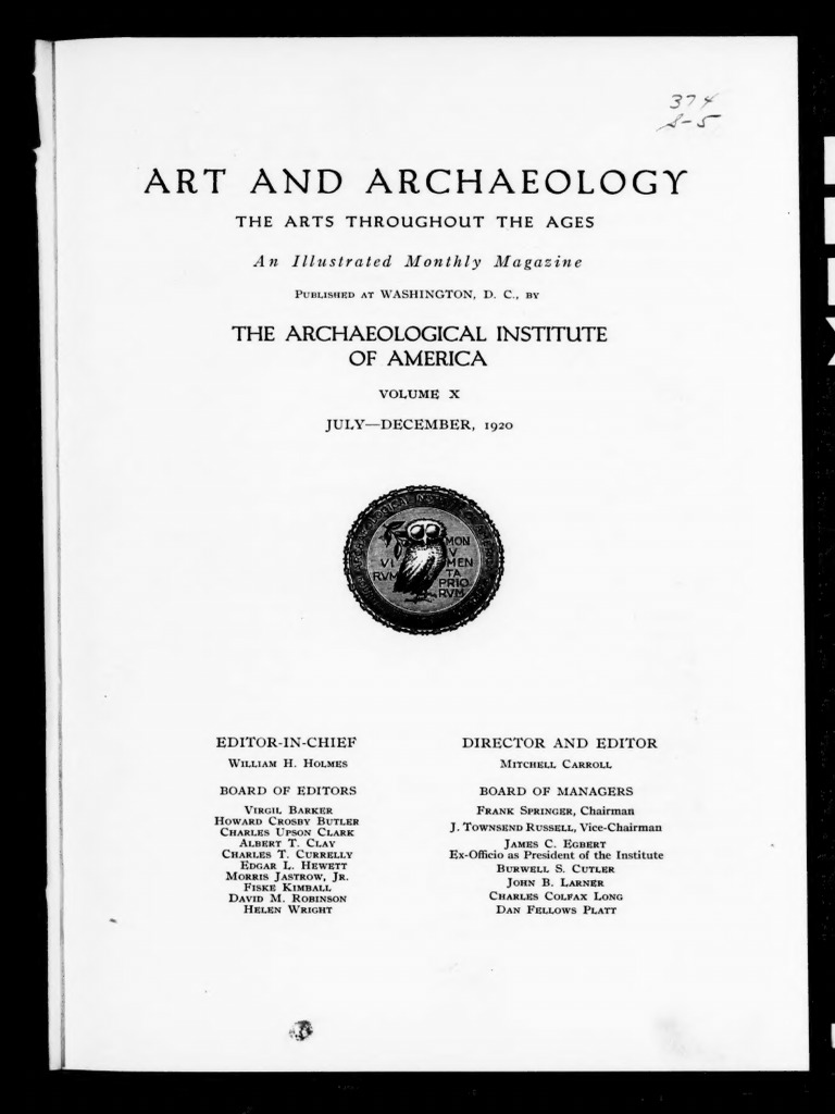 Art and Archaeology Magazine 1920 | PDF