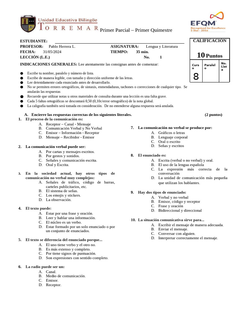 Lección 1 El Enunciado y Los Textos | PDF | Comunicación | Verbo