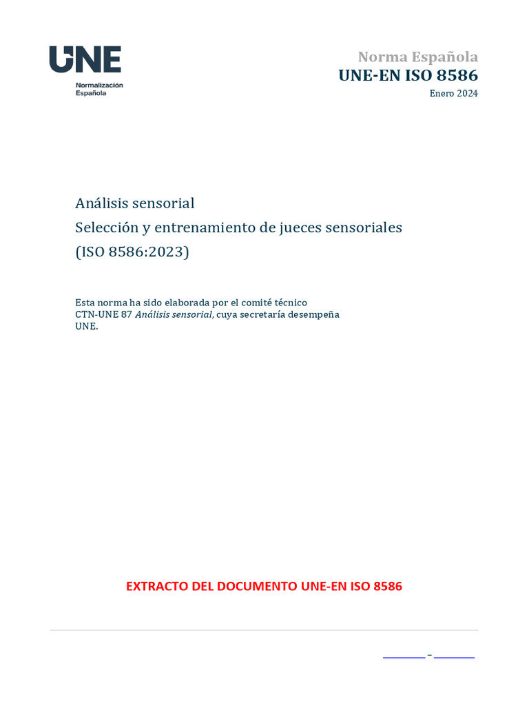 Norma UNE-EN ISO 8586:2023 | PDF | Organización internacional para la ...