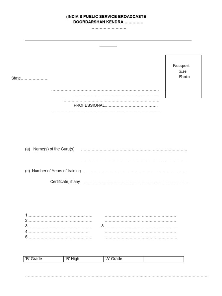 English Dance Audition Form 2025 | PDF | Performing Arts | Concert Dance