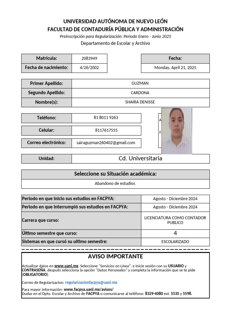 Formato para Regularizaciones ENE JUN 2025 | PDF | Informática