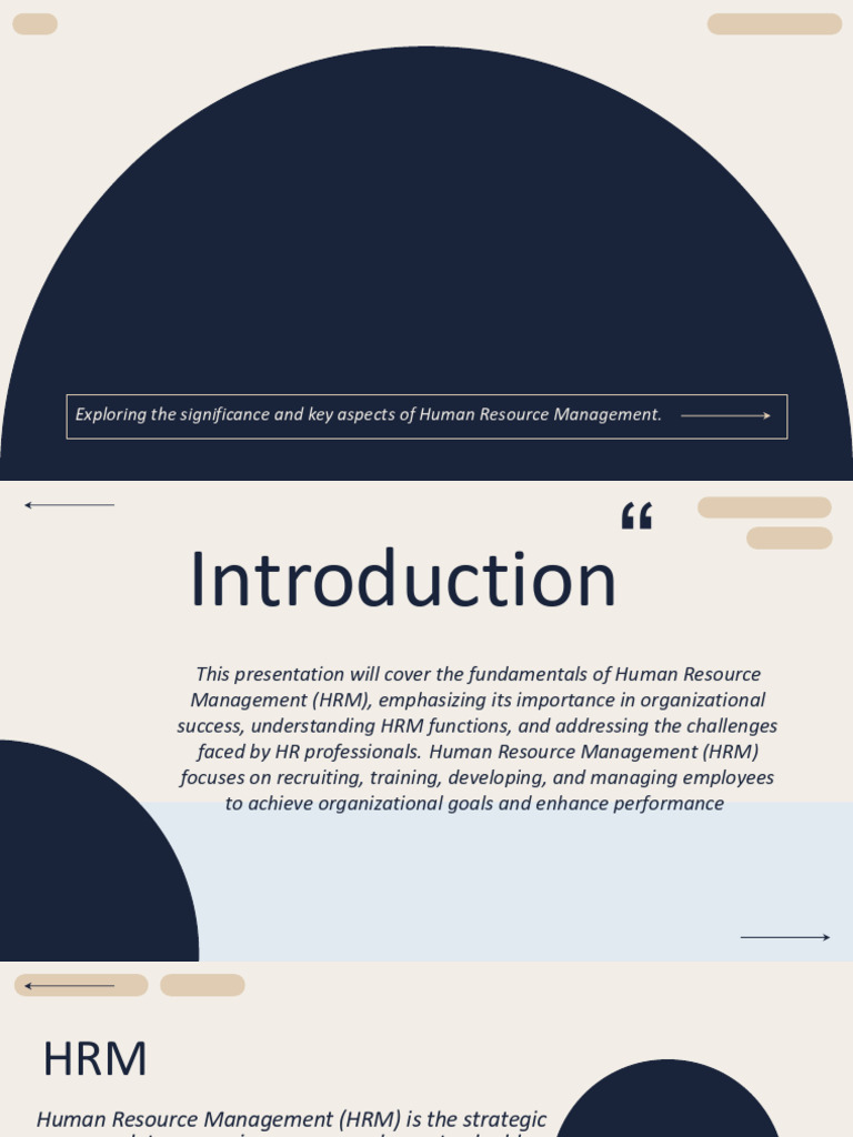 HRM Presentation of college | PDF | Human Resource Management | Human ...