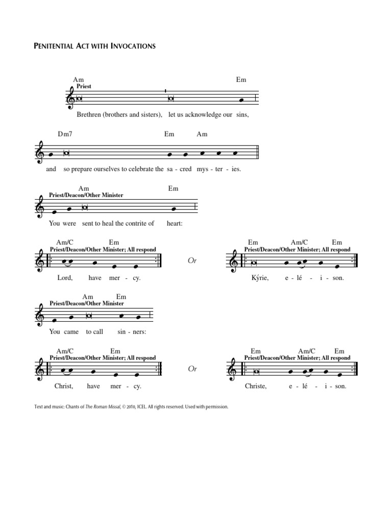 Roman Missal Chants Guitar | PDF | Sacraments | Christian Worship And ...