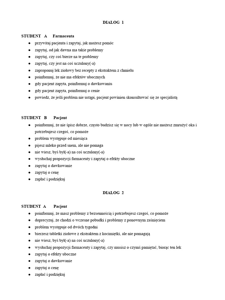 C3 Task 1 Insomnia Roleplay | PDF