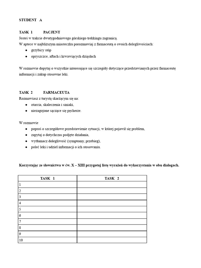 U3 Task 4 Skin Problem Roleplay | PDF