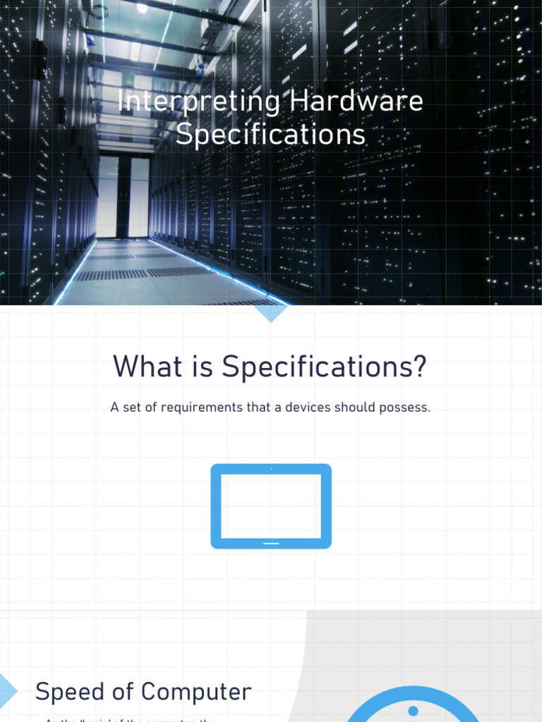 Interpreting Hardware Specs | PDF