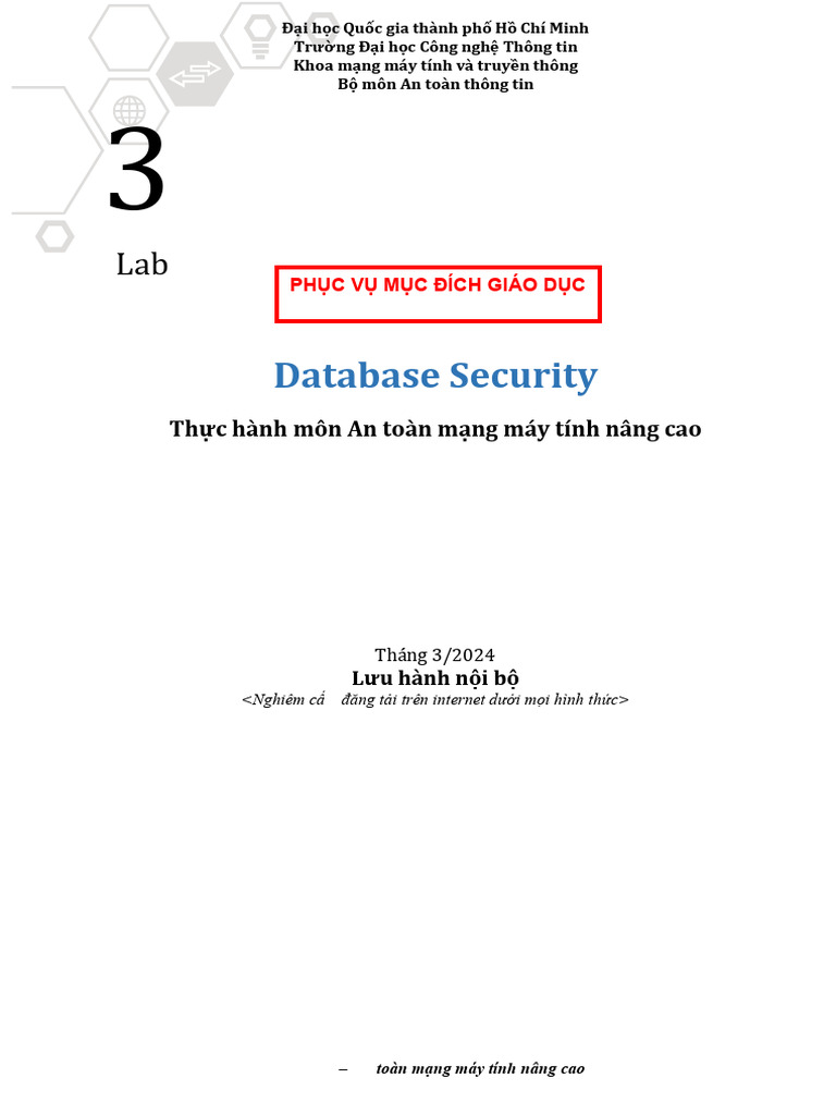 Lab 3 - Database Security | PDF