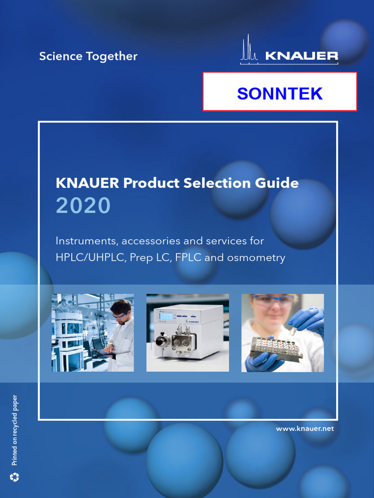 KNAUER Product Selection Guide 2020 | PDF | High Performance Liquid ...