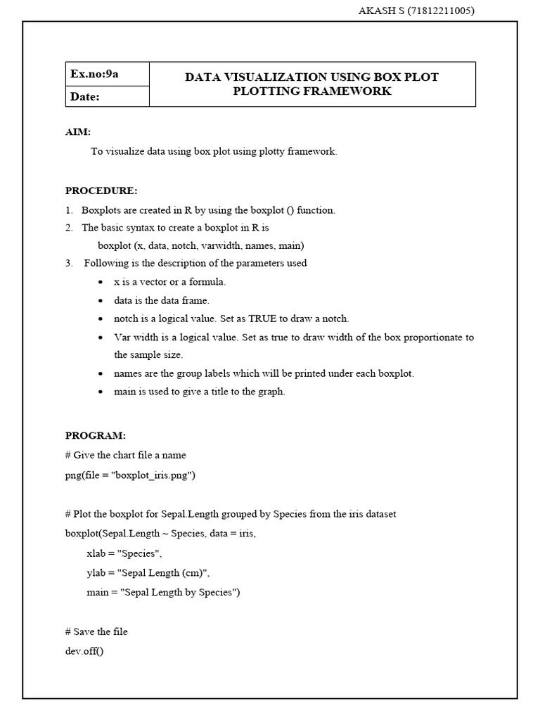 Data Visualization Using Box Plot Plotting Framework | PDF | Histogram | Parameter (Computer ...