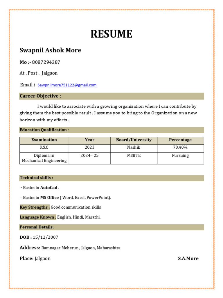 Swapnil Resume 2025 | PDF