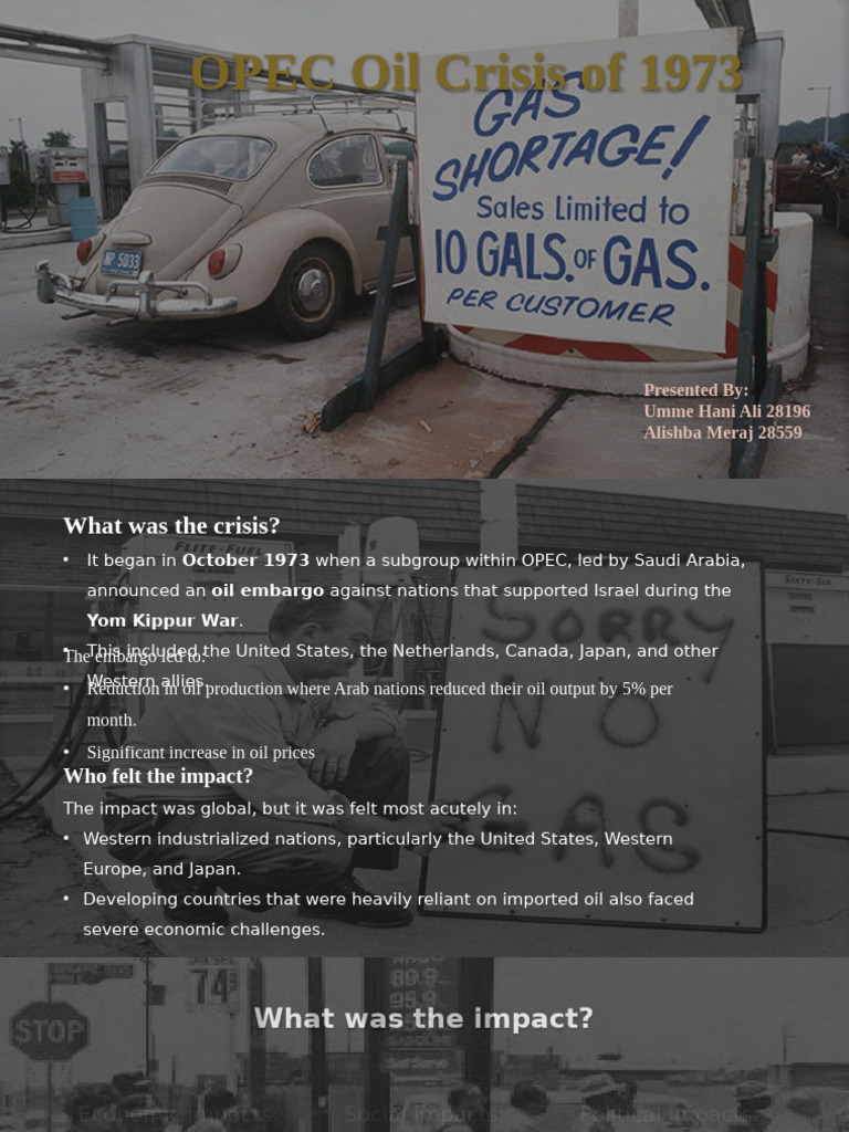 OPEC Oil Embargo of 1973 Impact Analysis | PDF