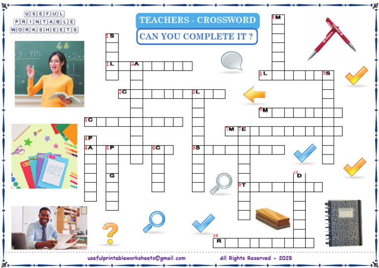500 - A Crossword For Teachers | PDF