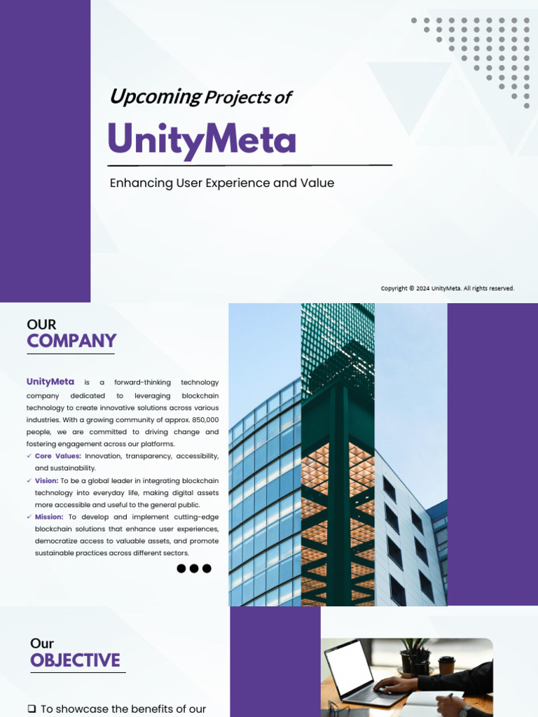 Unity Meta - Upcoming Projects | PDF | Cryptocurrency | Investing