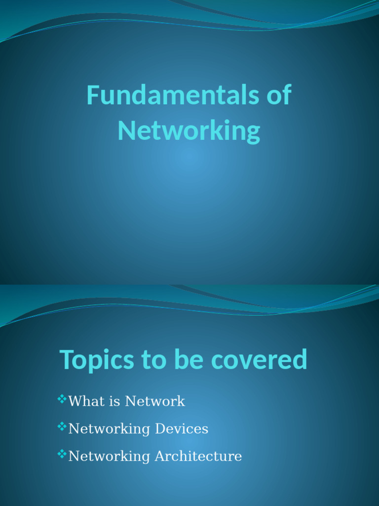 Fundamentals of Networking | PDF | Computer Network | Computer Architecture