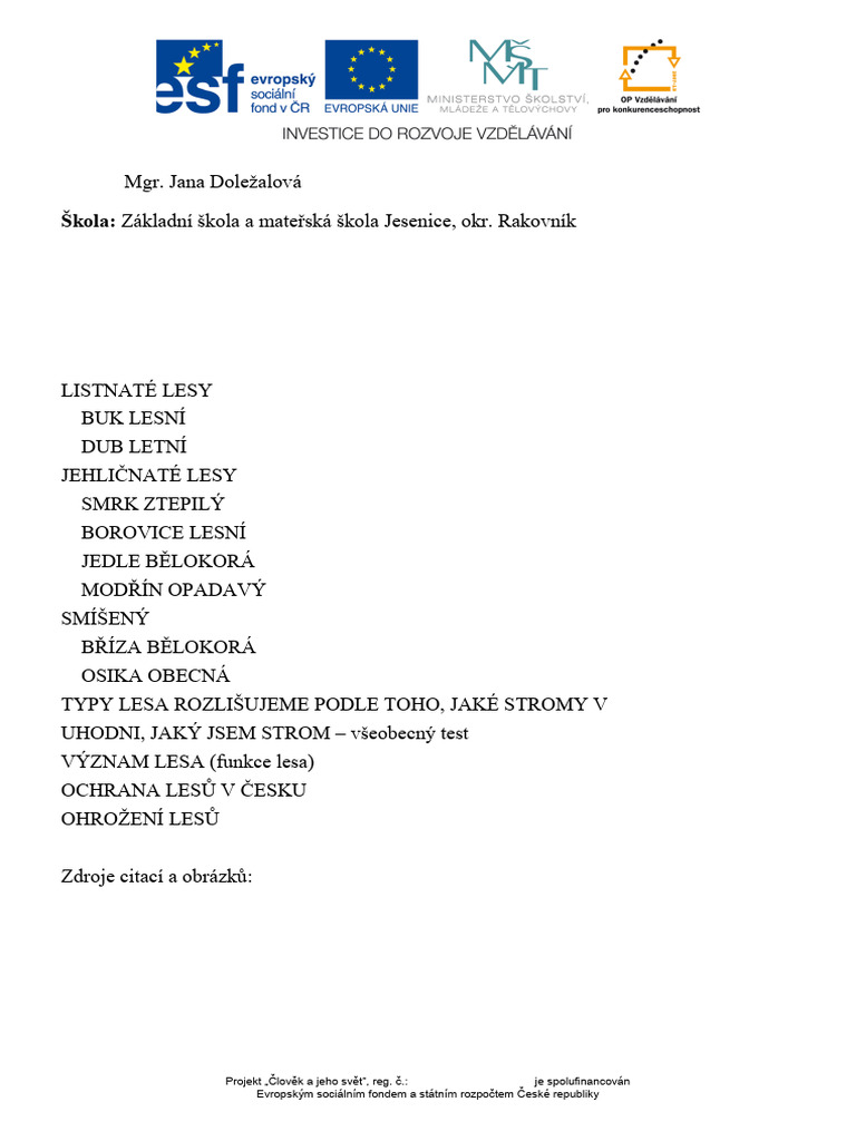 Les A Stromy: Obsah | PDF