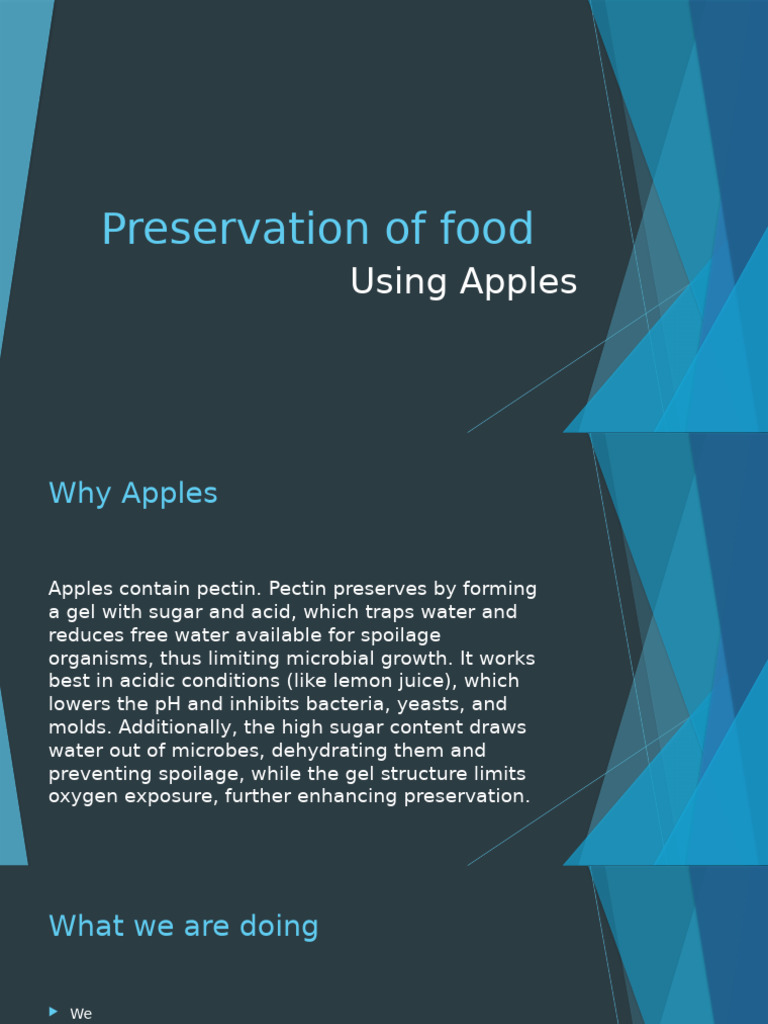 Apple-Based Food Preservation Techniques | PDF