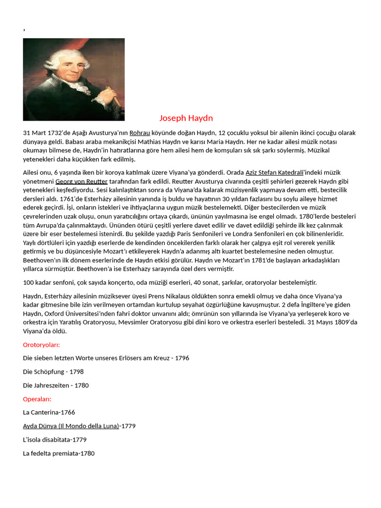 Joseph Haydn | PDF