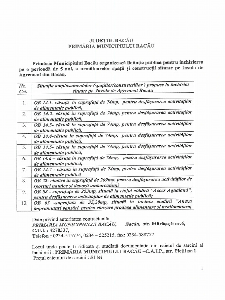 Anunt Licitatie Insula | PDF