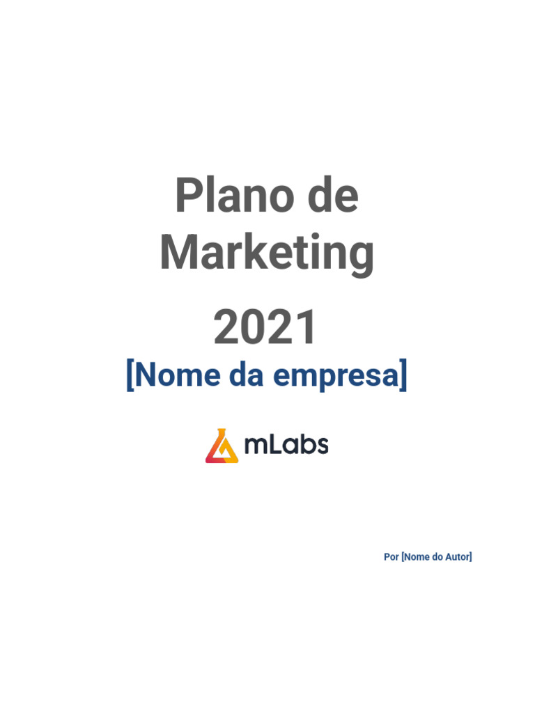 Plano de Marketing Mlabs | PDF | Indicador de desempenho | Marketing