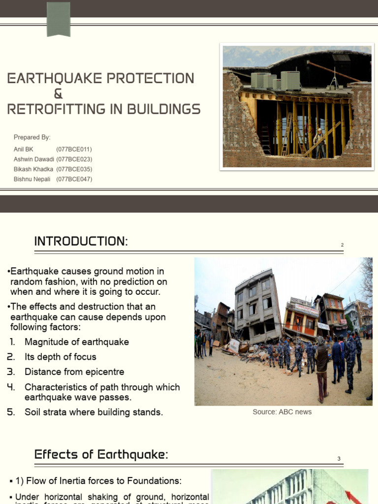 Ch-11_Earthquake Protections and Retrofitting in Building.pptx | PDF ...