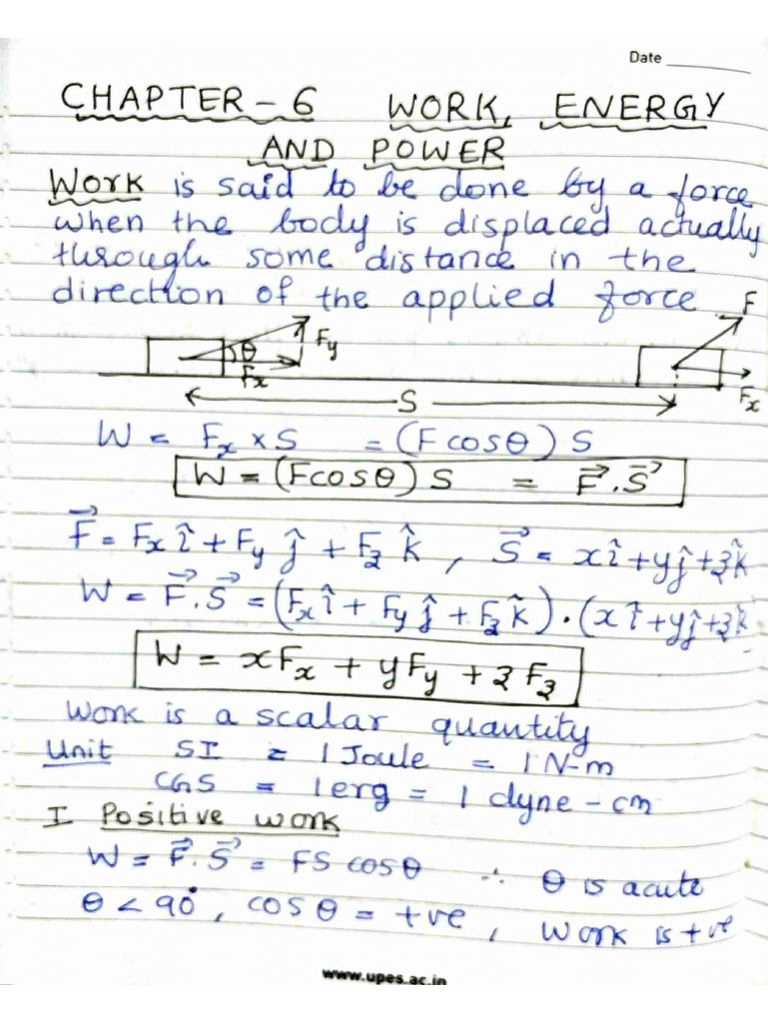 Ch-5 Work Energy and Power | PDF