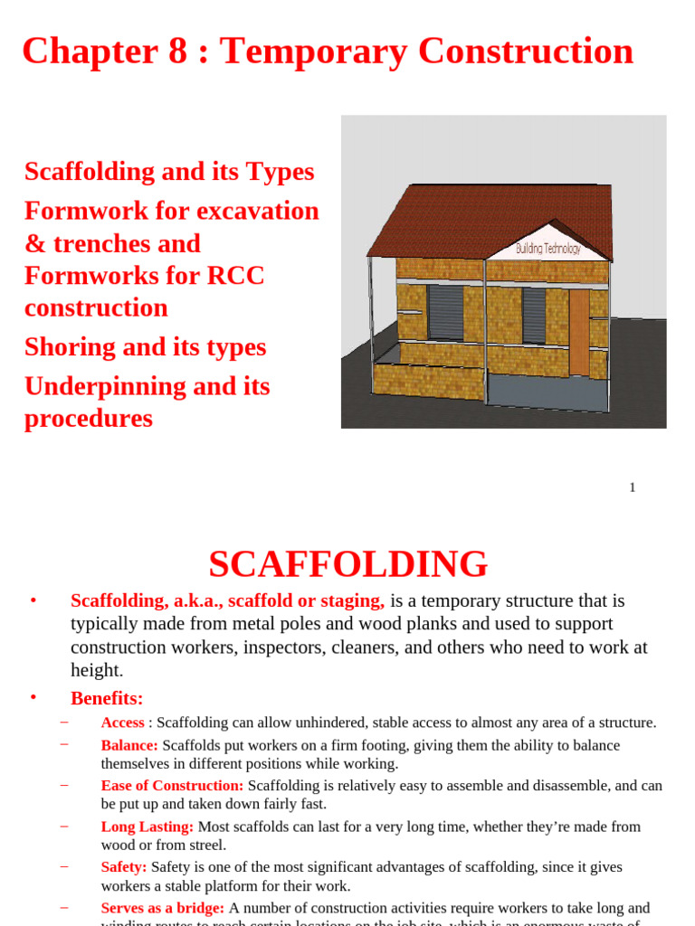 8.0 Temorary COnstruction. | PDF | Scaffolding | Deep Foundation