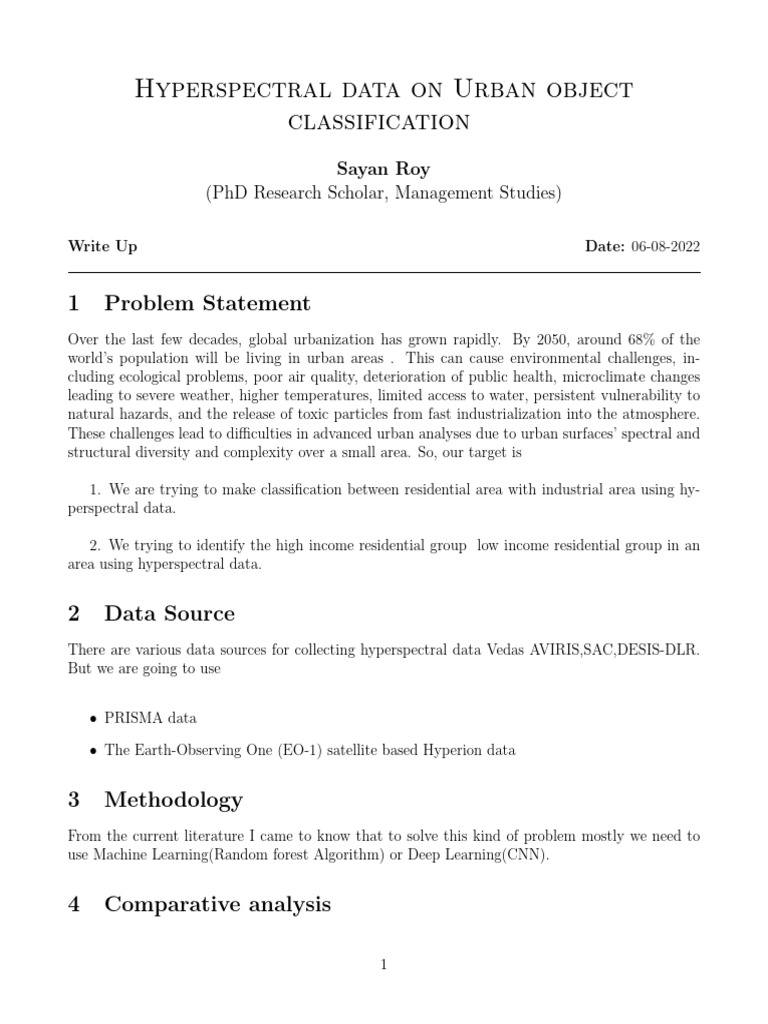 Hyperspectral Data | PDF
