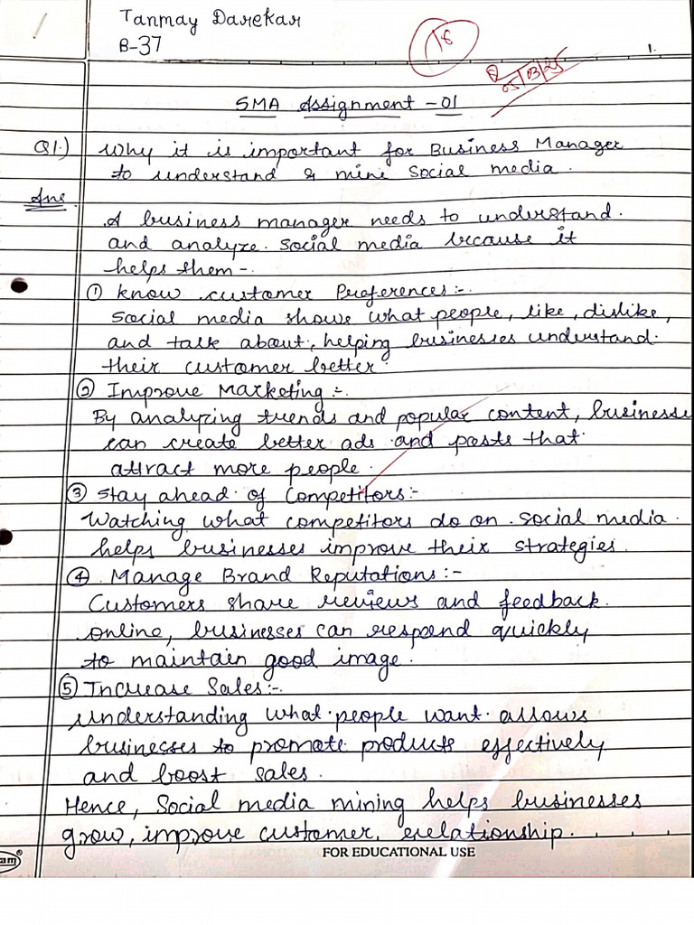 SMA Assignment 1 - B37 | PDF