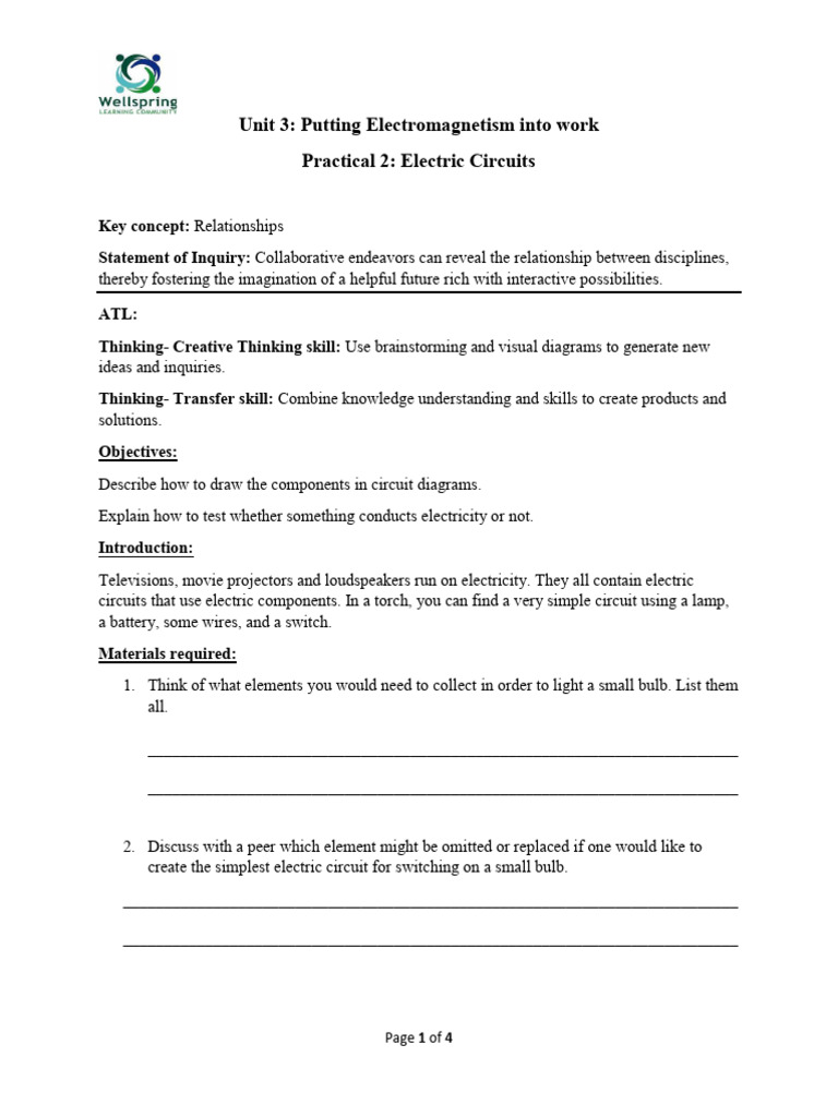 Practical 2 Electric Circuits-2 | PDF | Electricity | Electrical Engineering