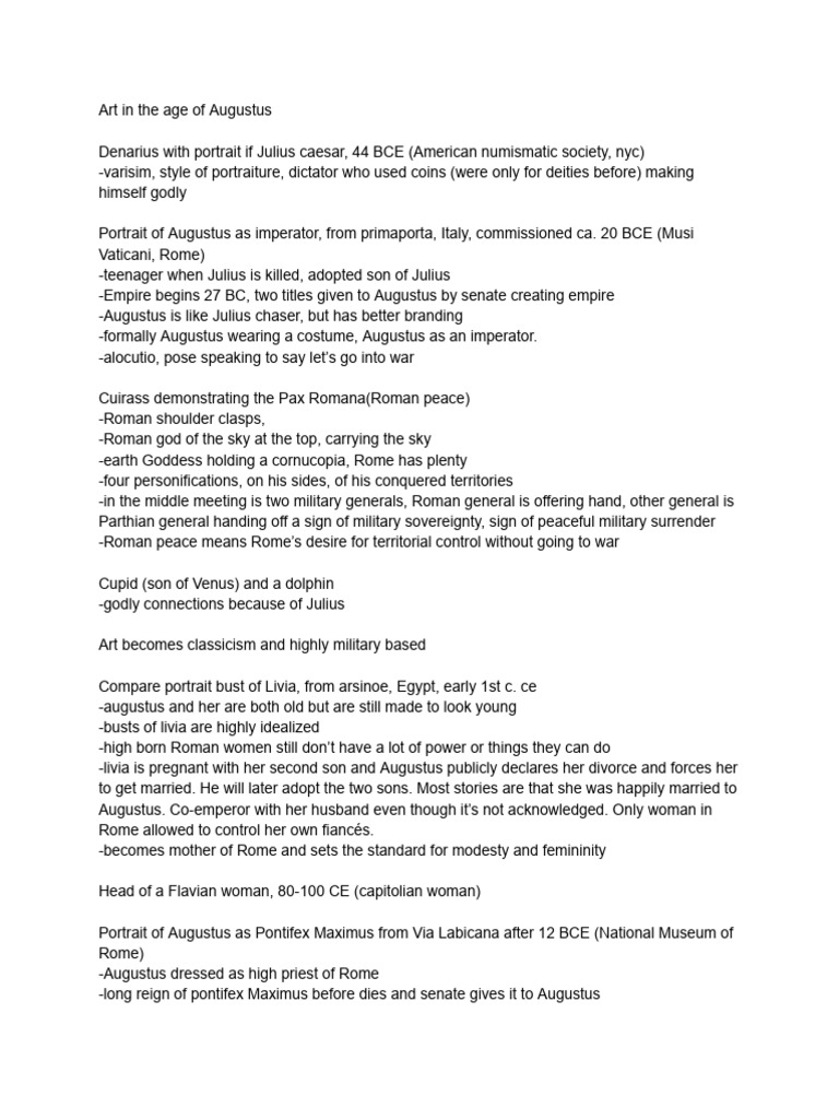 4:8:25 Roman Art and Archeology Rise of Augustus | PDF | Augustus ...
