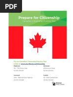 Canadian Citizenship Test Q&A Guide | PDF | Provinces And Territories ...
