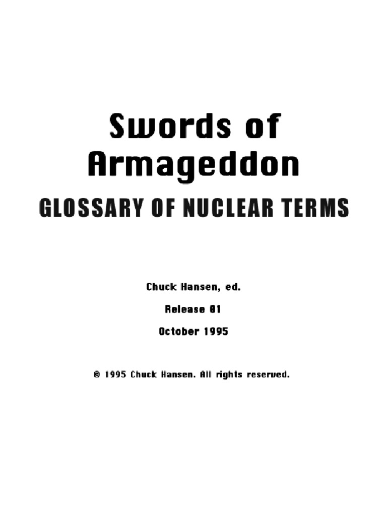 Nuclear Terminology Glossary | PDF | Nuclear Weapons | Nuclear Fission