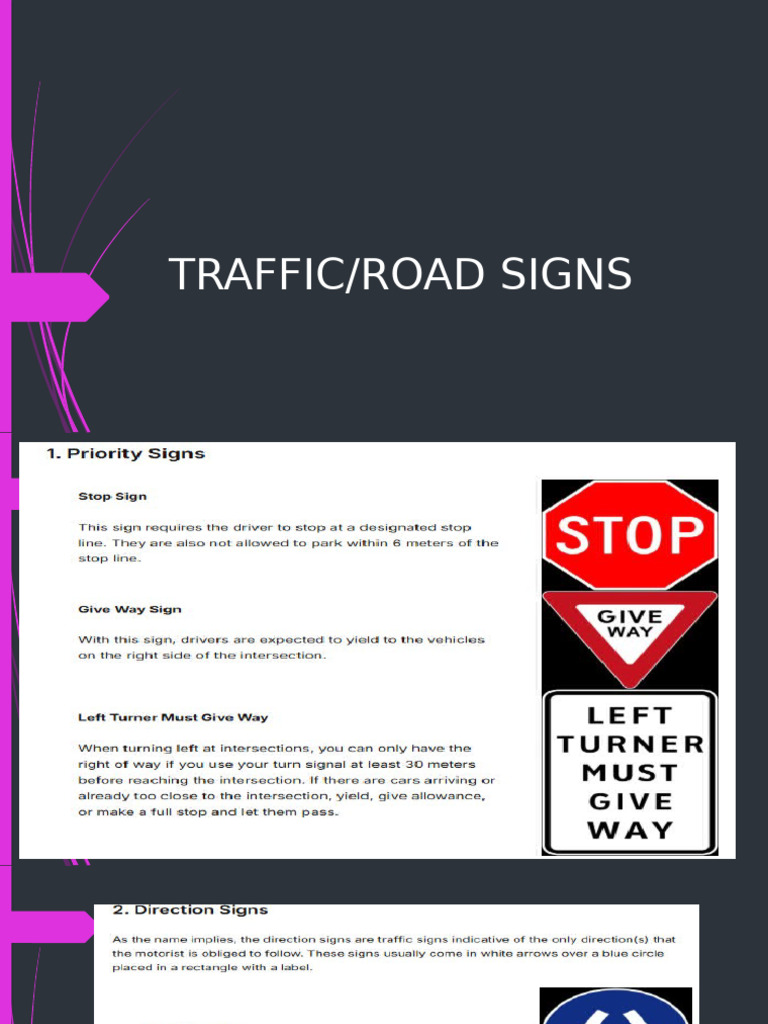 Road Signs | PDF