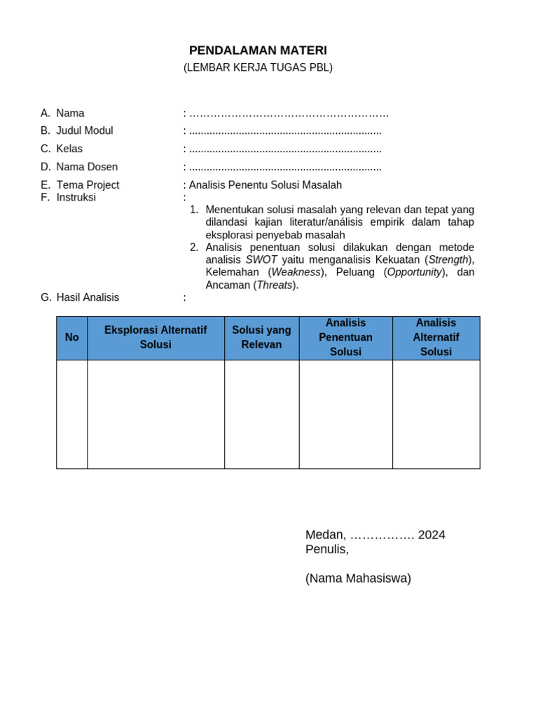 LK TAHAP 4 TUGAS PBL Penentu Solusi Masalah Modul Pedagogik Tema ...