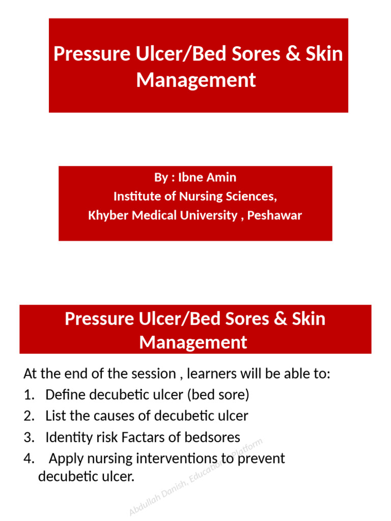 6 Pressure Ulcer or Bed Sores & Skin Management | PDF | Epidermis | Skin