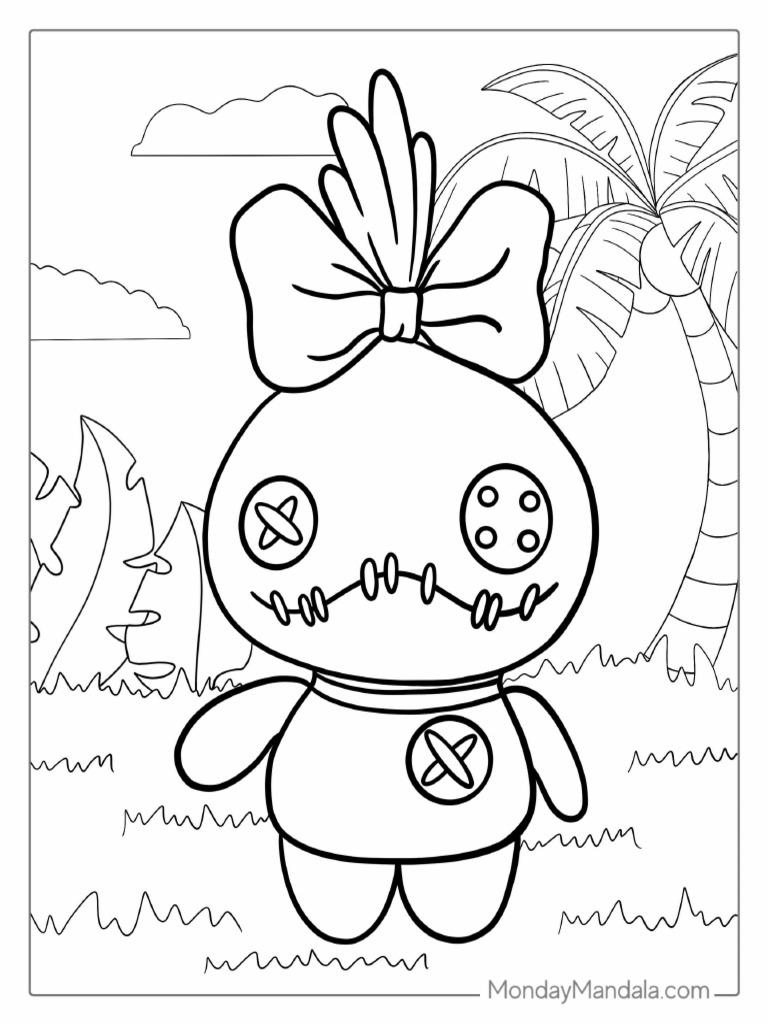 Scrump Rag Doll Coloring Page | PDF