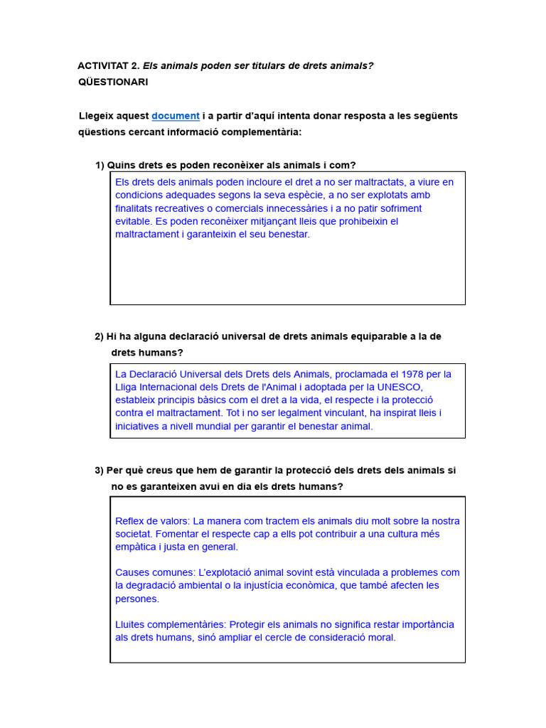 Activitat 2 - Qüestionari | PDF