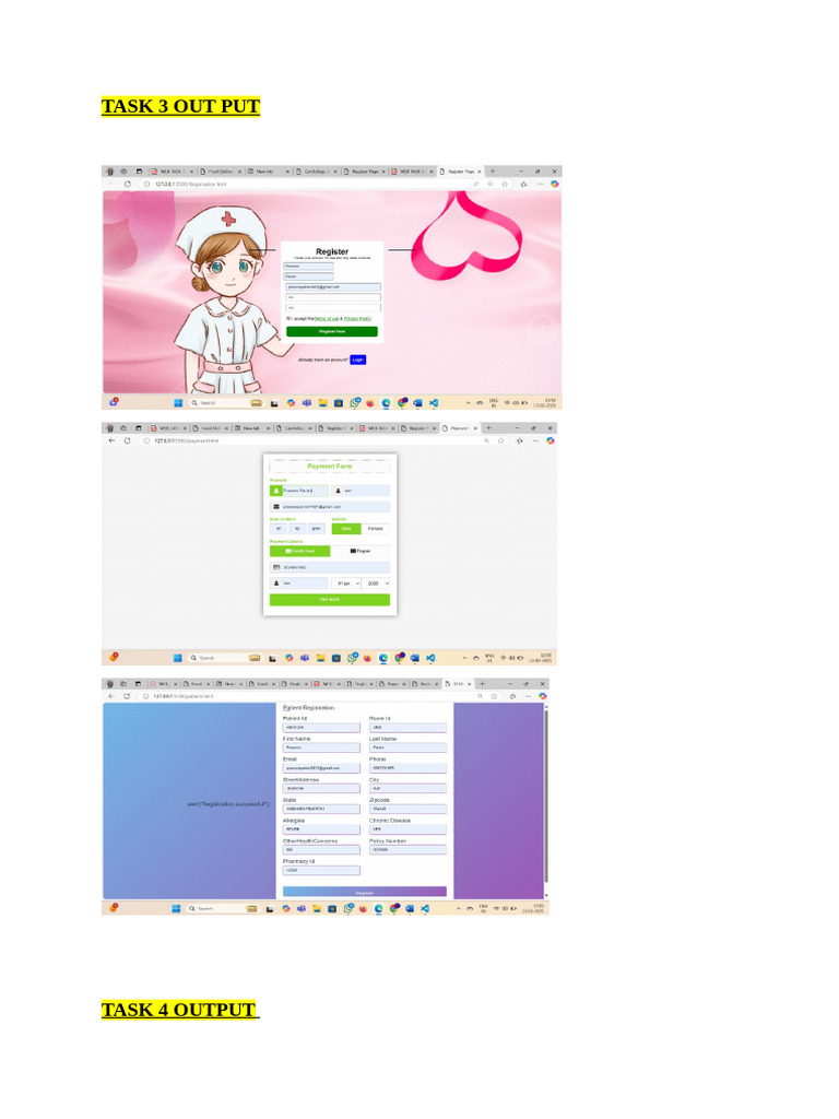 Task 3,4 Out Puts | PDF