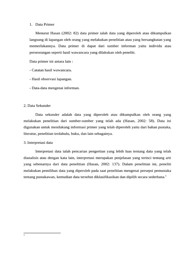 Panduan Penggunaan Data Primer dalam Penelitian | PDF